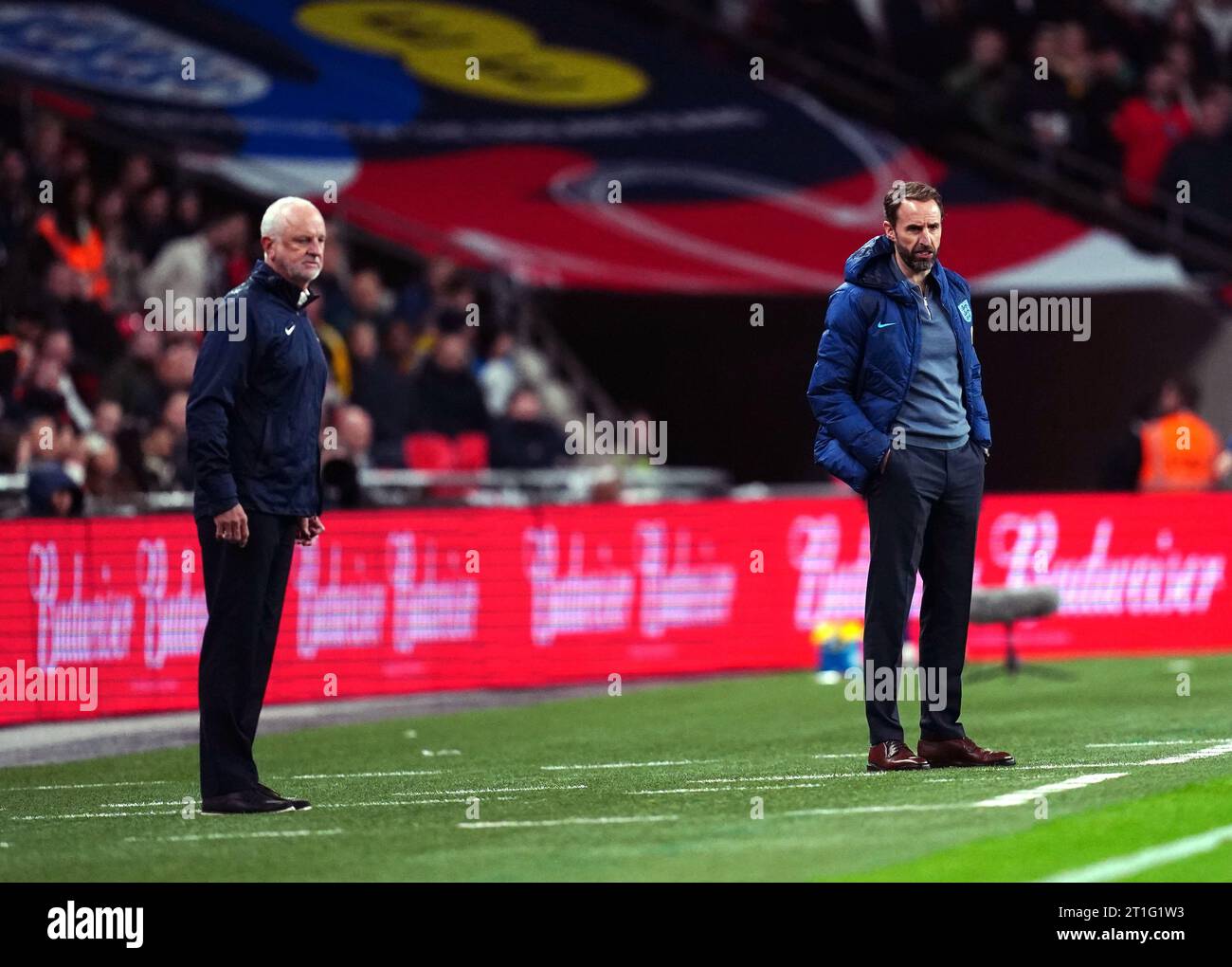 Australia manager Graham Arnold and England manager Gareth Southgate on ...