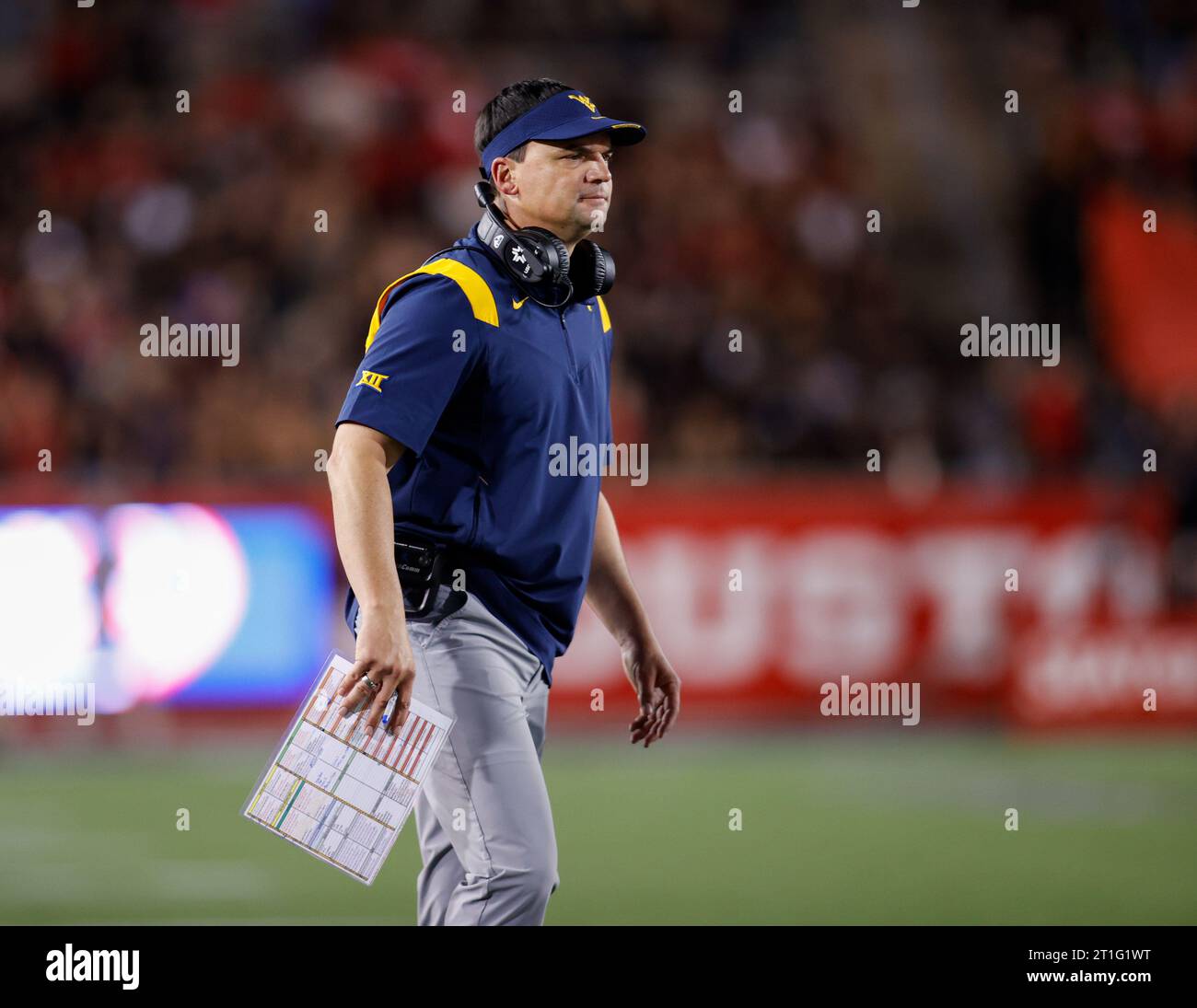 October 12, 2023: West Virginia head coach Neal Brown during an NCAA ...