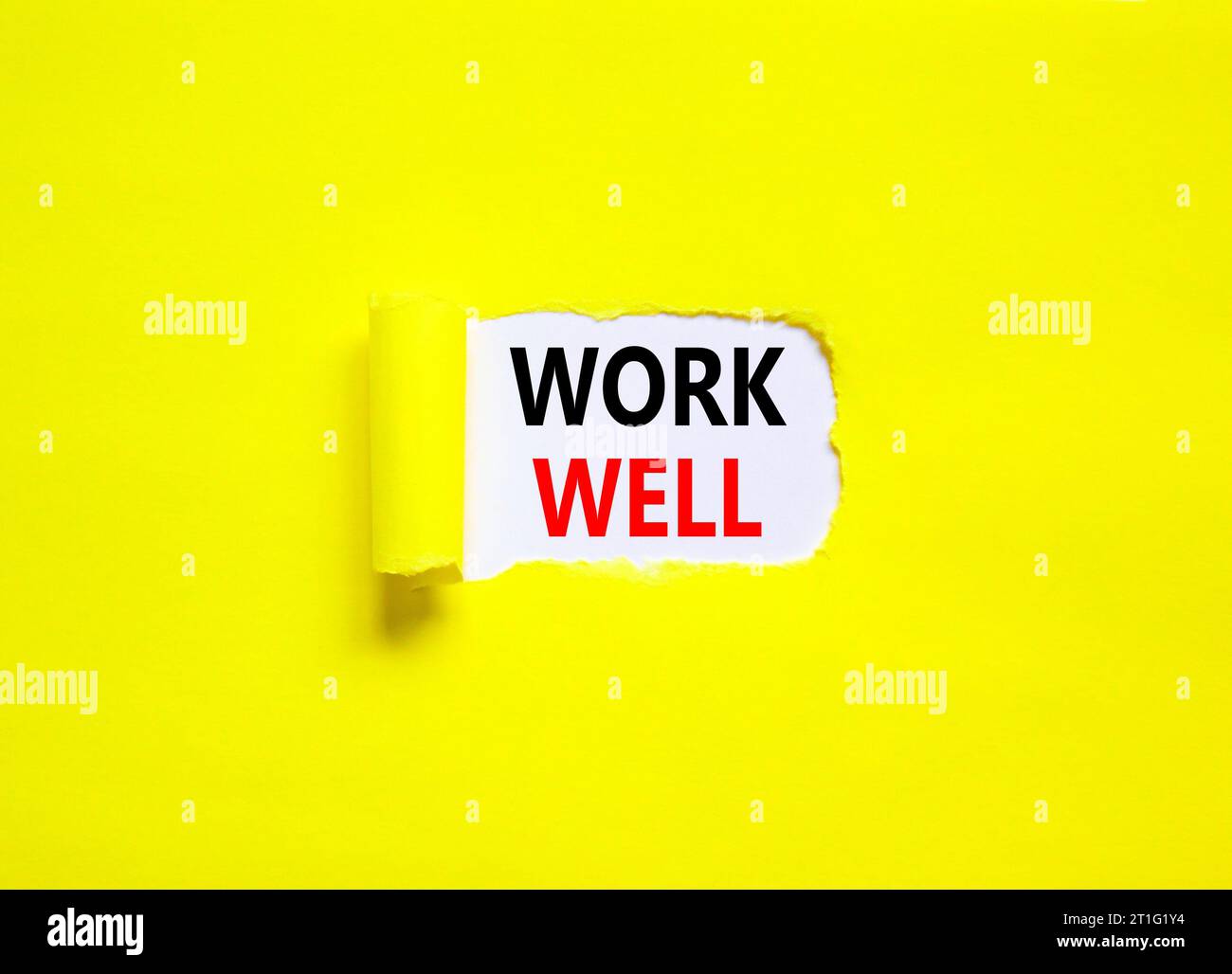 Work well symbol. Concept words Work well on beautiful white paper ...