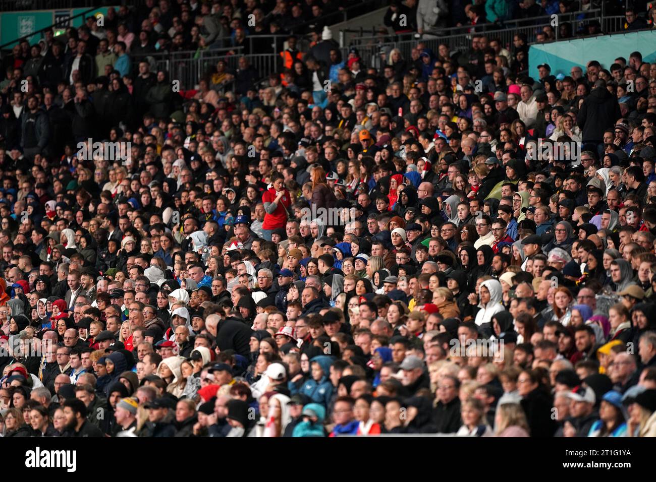 A general view of fans in the stands during the international friendly ...