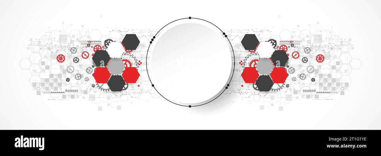 Abstract circle technology concept. Circuit board, high computer color ...
