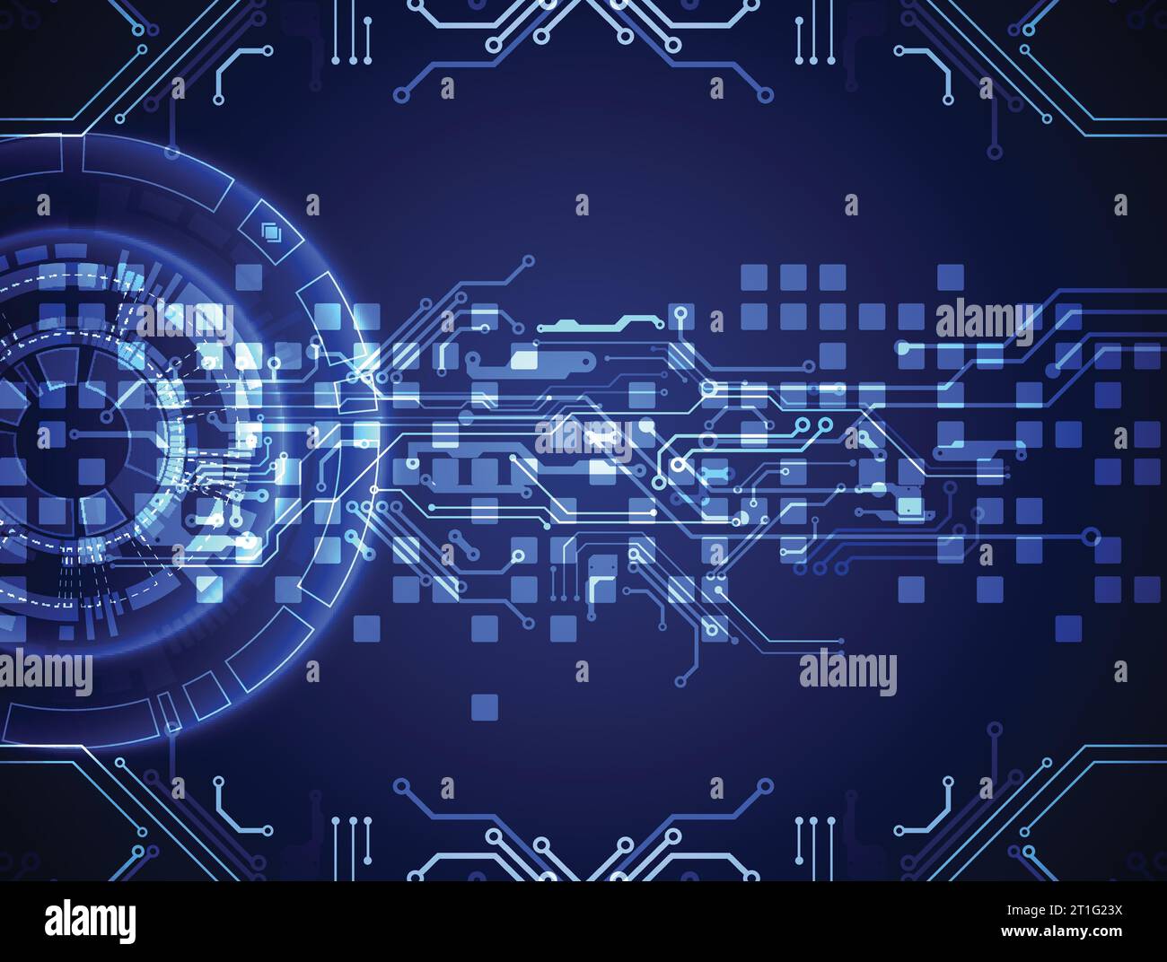 Abstract circle technology concept. Circuit board, high computer color ...