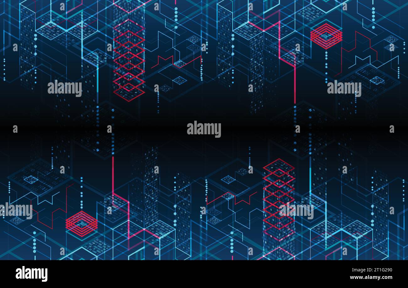 Technology background. Binary computer code. Vector illustration Stock Vector Image & Art - Alamy