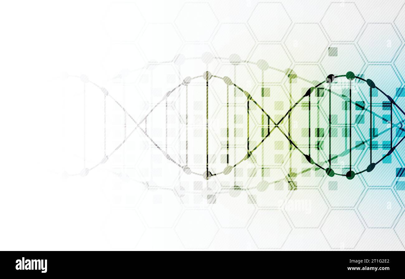 Science template, wallpaper or banner with a DNA molecules. Vector ...