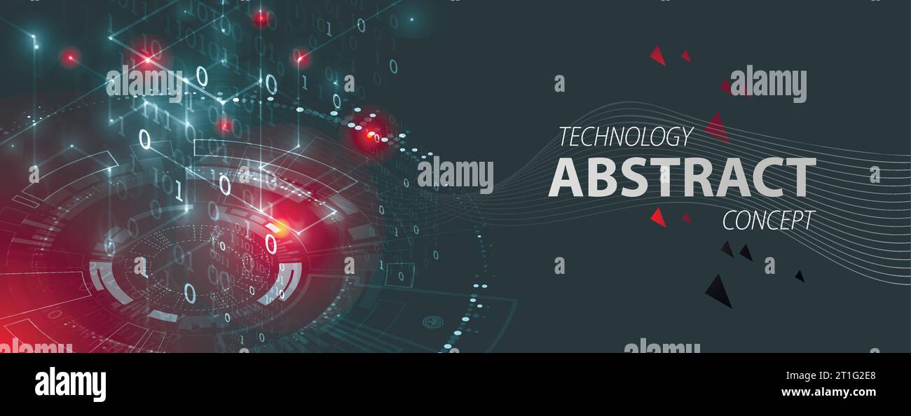 Abstract circle technology concept. Circuit board, high computer color ...