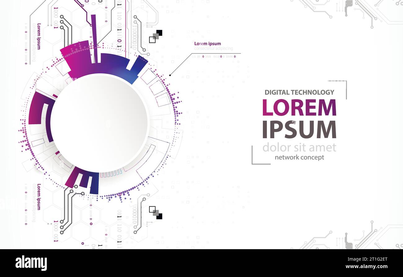 Vector illustration, Hi-tech digital technology and engineering theme ...