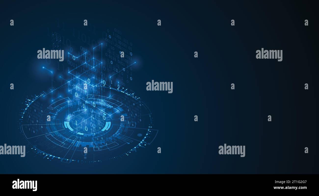 Abstract circle technology concept. Circuit board, high computer color ...