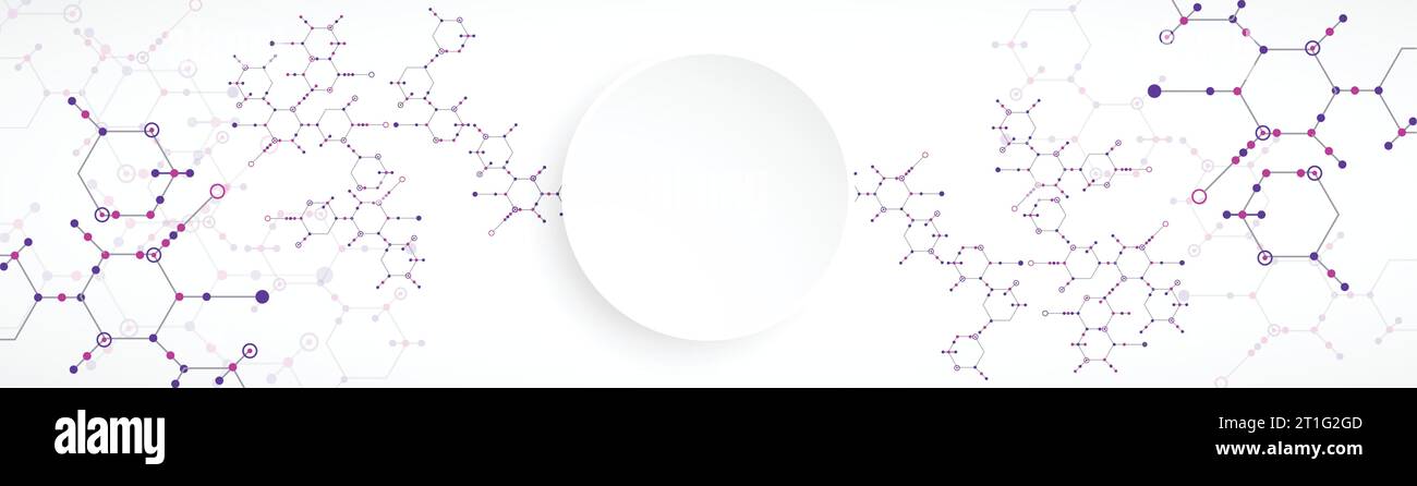 Abstract Technology Hexagonal Background Connection Structure Science Style Vector Stock