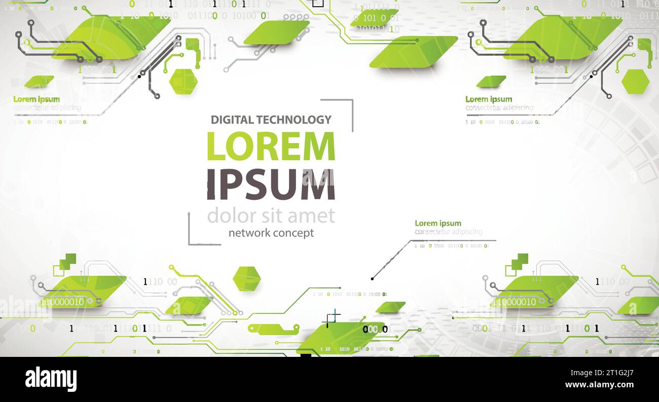 Vector illustration, Hi-tech digital technology and engineering theme ...