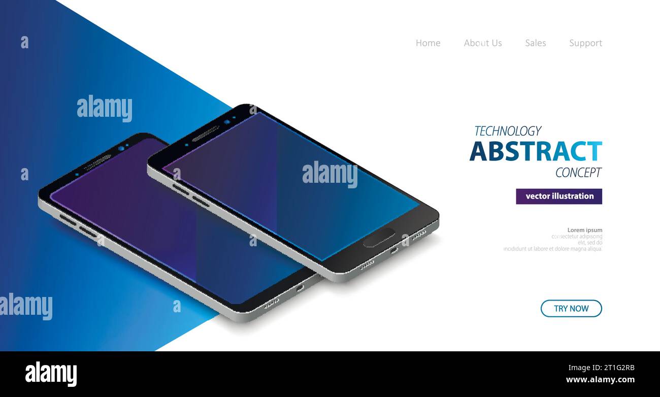 Modern isometric digital device mock up. Sale banner, special offer ...