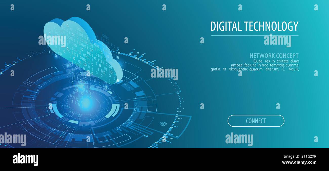 Isometric big data flow processing concept, cloud database. Abstract ...