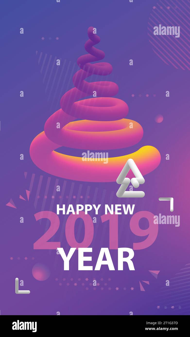 Happy New year party poster. Abstract wave gradients background. Vector ...