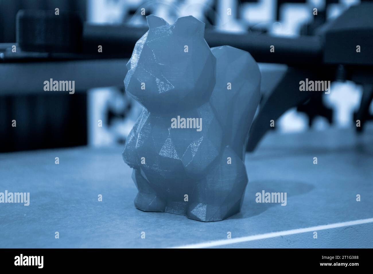 Object model printed on a 3D printer from molten plastic. 3D printer ...