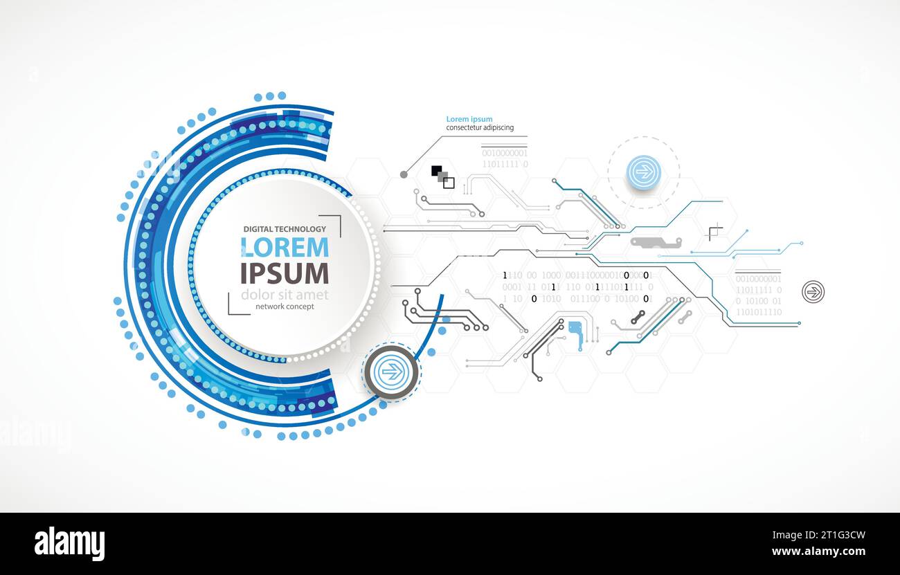 Vector illustration, Hi-tech digital technology and engineering theme ...