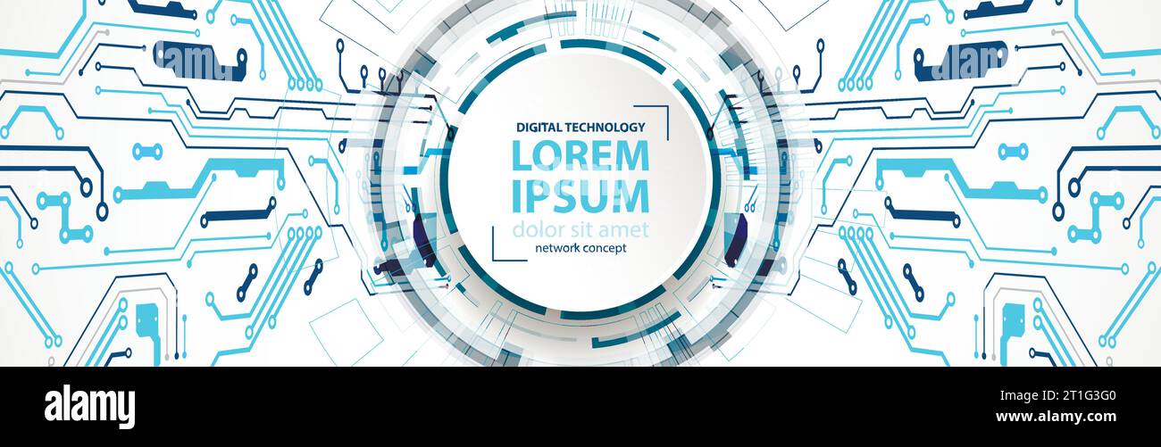 Vector illustration, Hi-tech digital technology and engineering theme ...