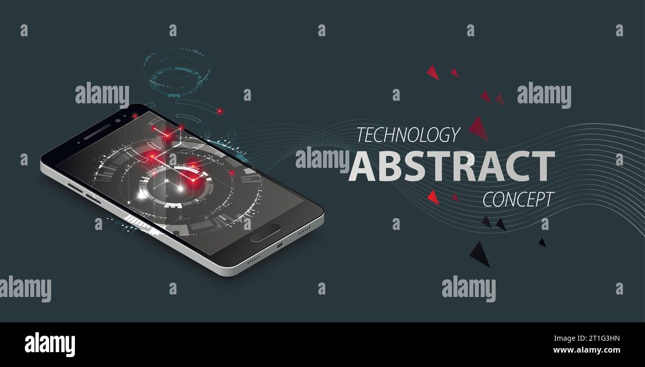 Isometric mobile phone. Graphic concept for your design. Communication ...