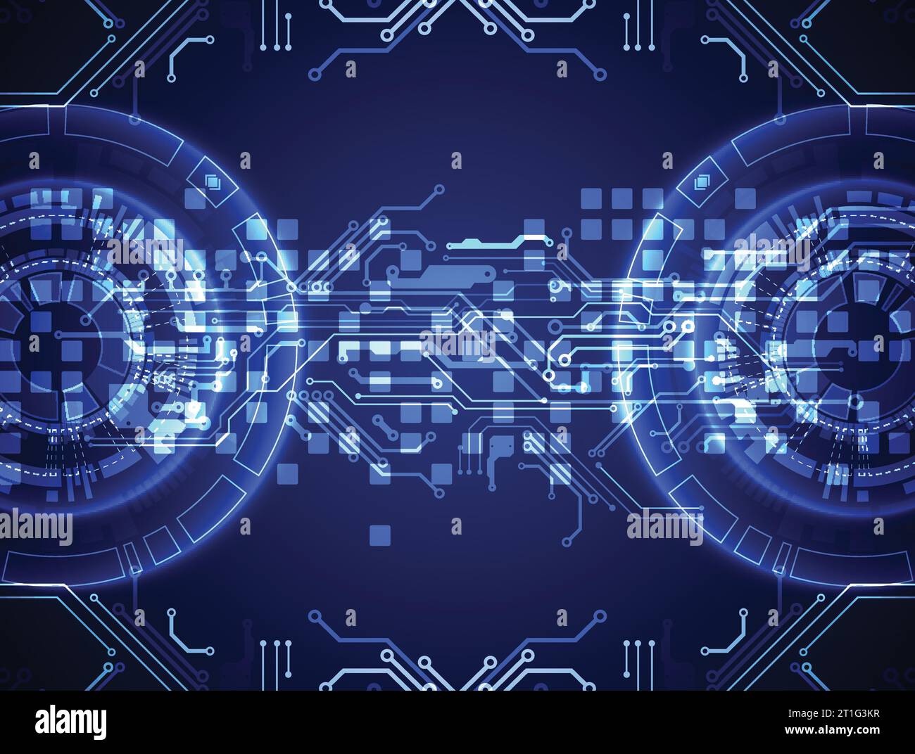 Abstract circle technology concept. Circuit board, high computer color ...