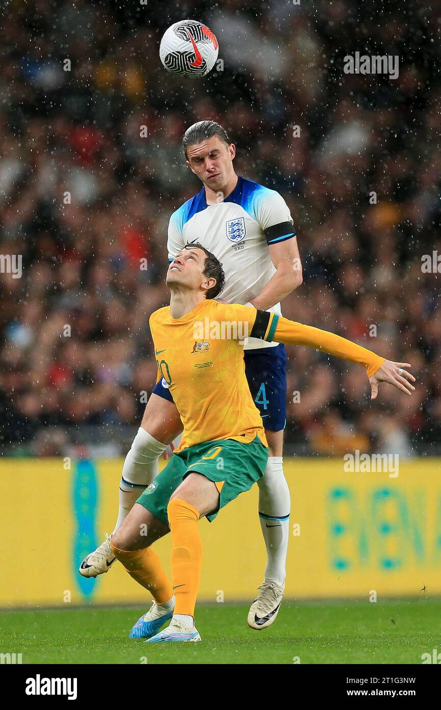 London, UK. 13th Oct, 2023. Conor Gallagher of England and Craig ...