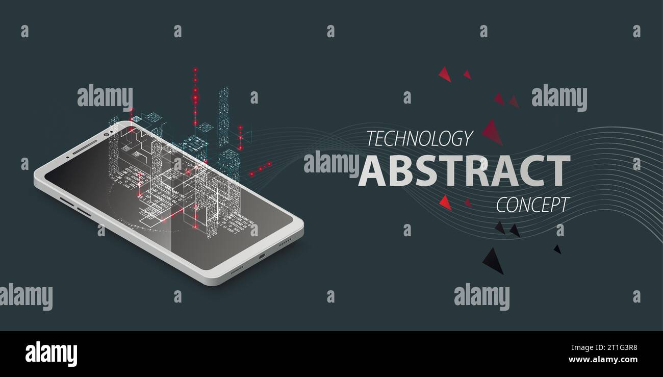 Isometric mobile phone. Graphic concept for your design. Communication ...