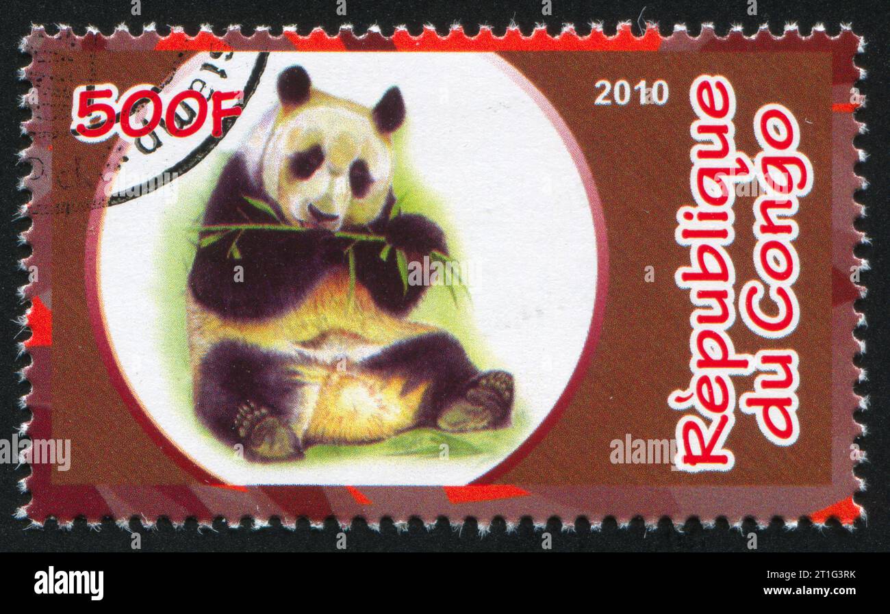 CONGO - CIRCA 2010: stamp printed by Congo, shows Giant panda, circa ...
