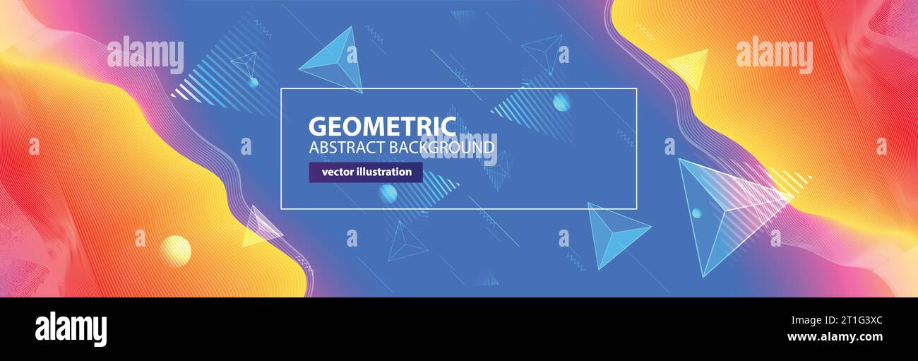 Abstract colorful geometric wave background. Vector illustration Stock ...