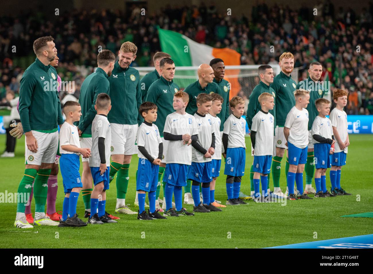 Dublin, Republic Of Ireland. 13th Oct, 2023. The Irish football team ...