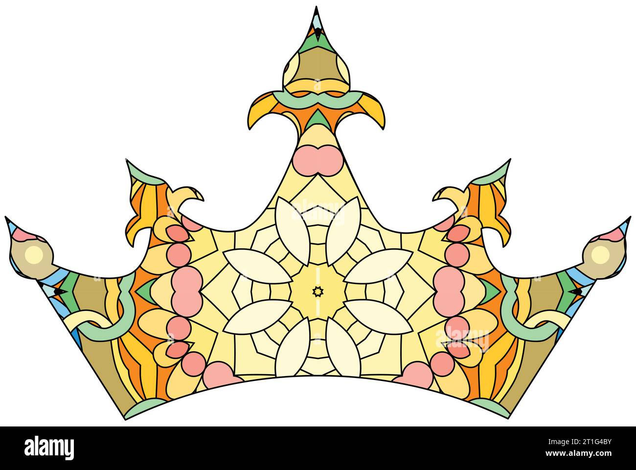 Crown zentangle styled for t-shirt design, tattoo and other decorations ...