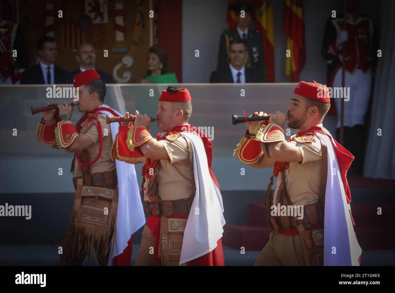 Madrid, Spain. 12th Oct, 2023. A group of "regulars" parade in front of ...