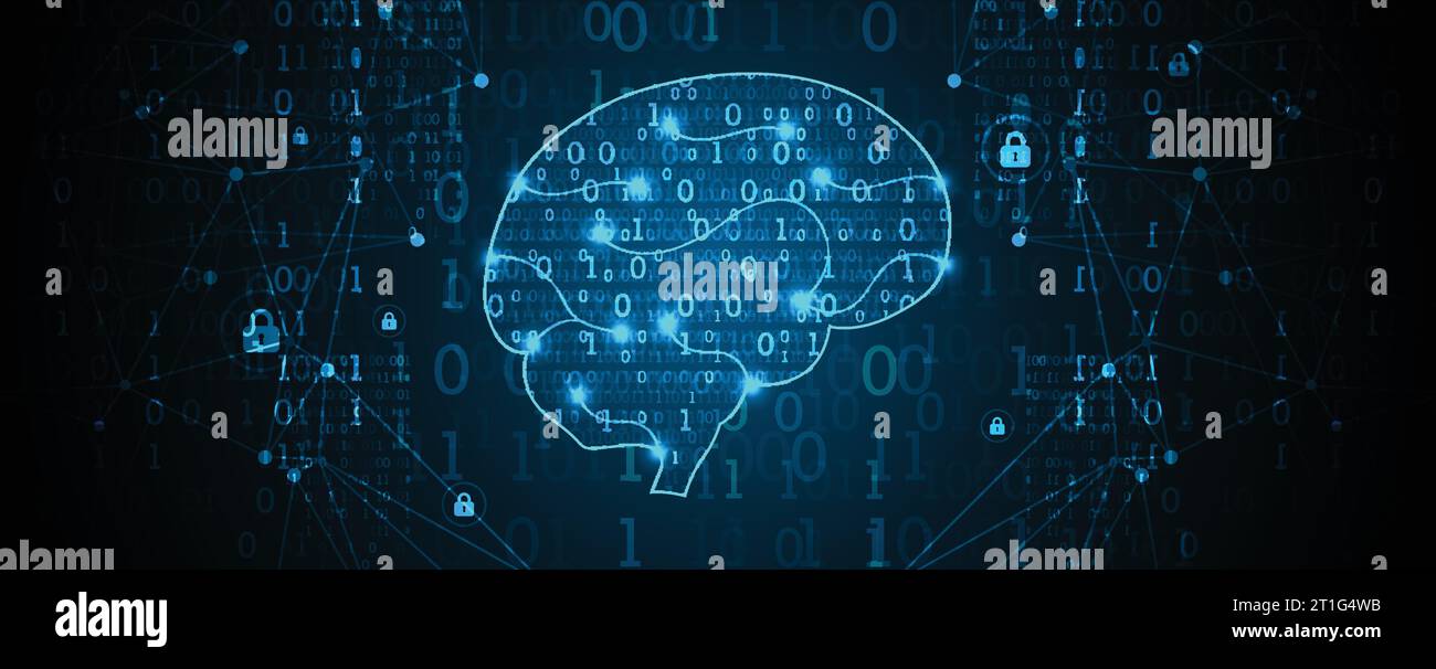 Abstract digital brain,technology concept. Vector Stock Vector Image & Art - Alamy