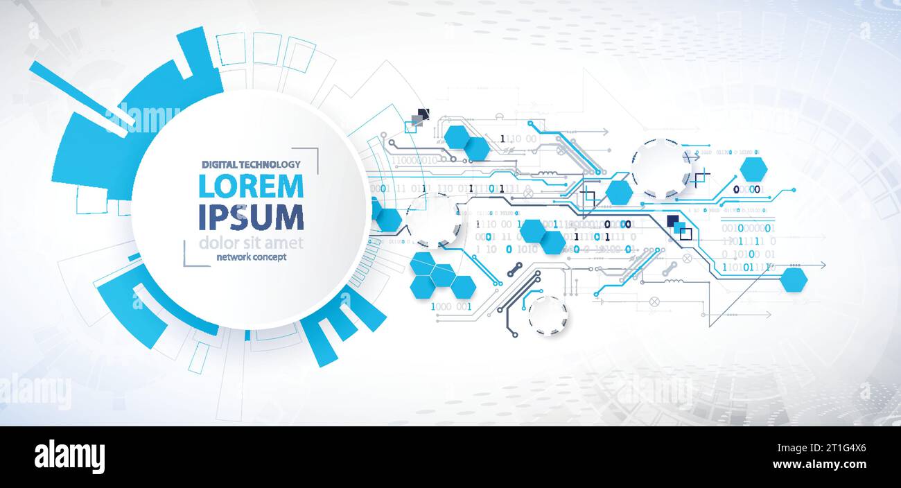 Abstract technology concept. Circuit board, high computer color ...