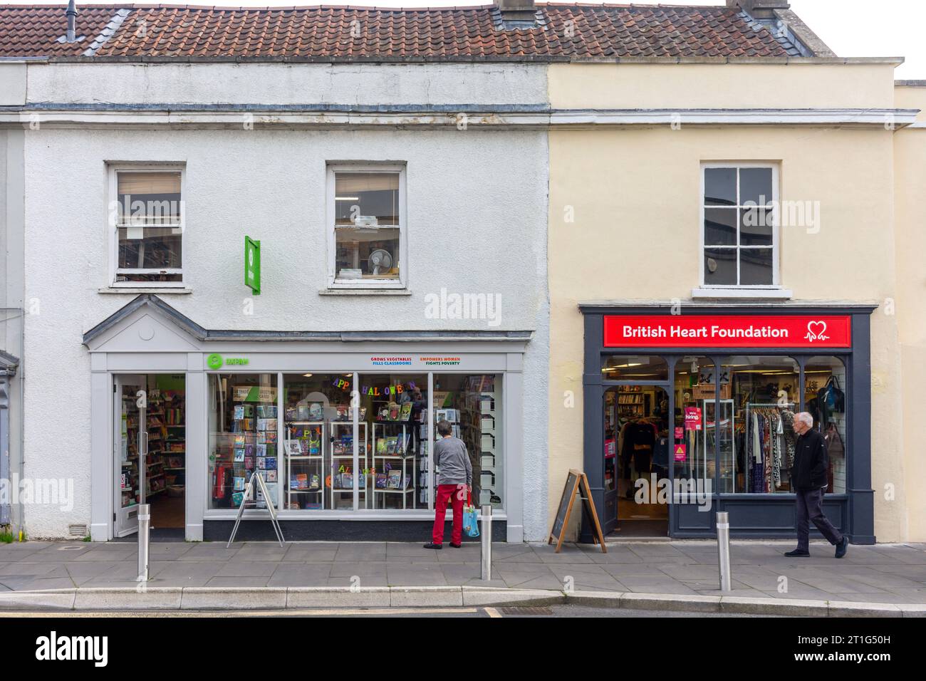 Oxfam and British Heart Foundation charity shops, High Street, Keynsham ...