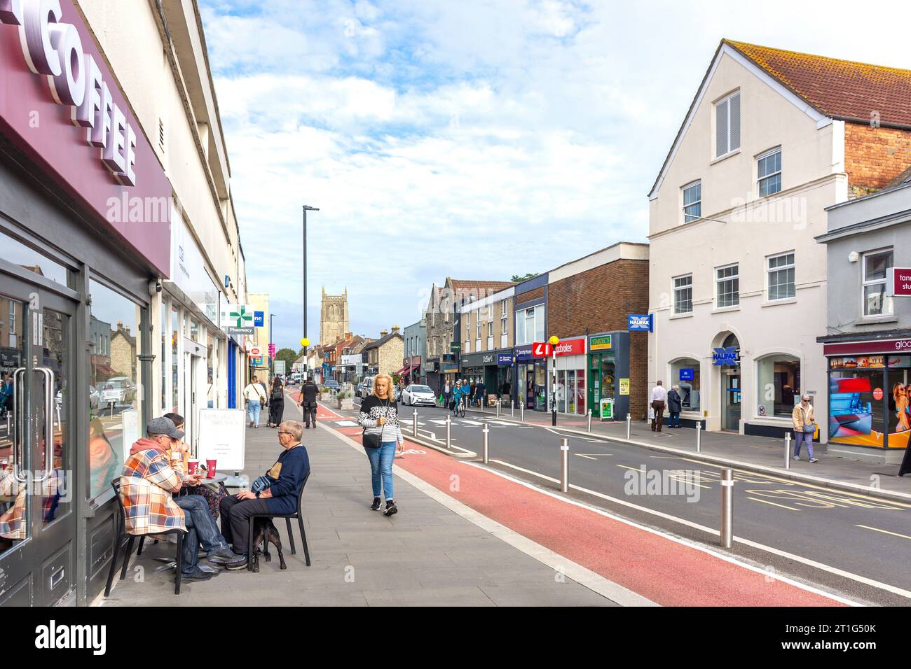 High Street, Keynsham, Somerset, England, United Kingdom Stock Photo ...