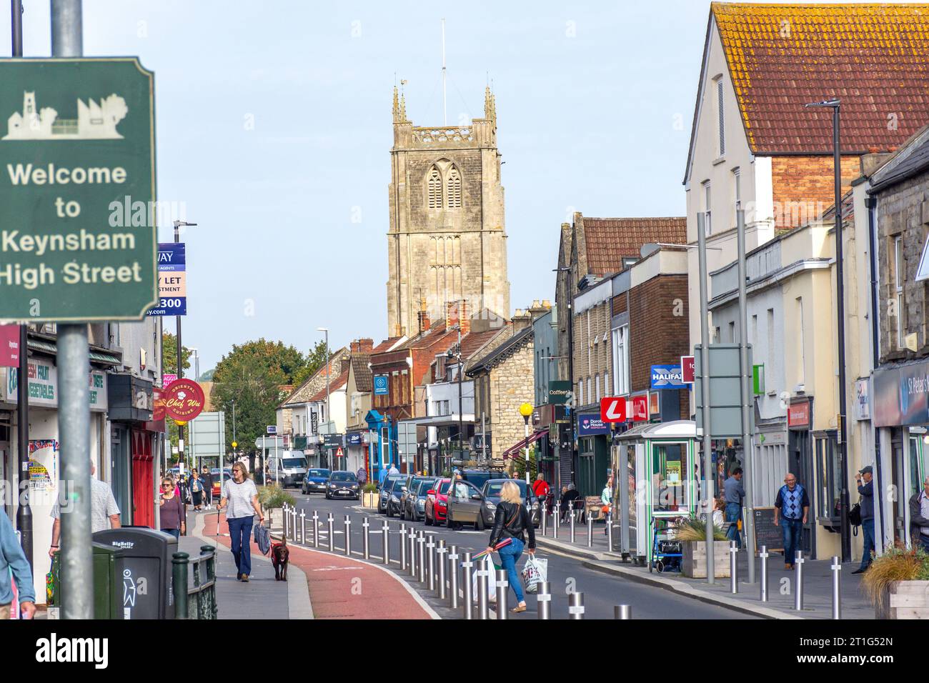 High Street, Keynsham, Somerset, England, United Kingdom Stock Photo ...