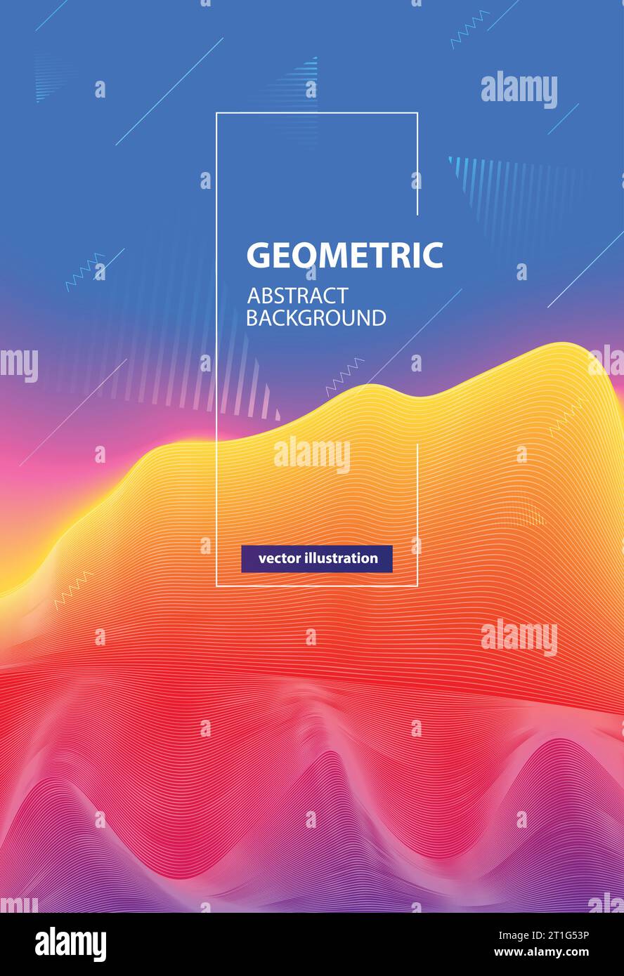 Abstract colorful geometric wave background. Vector illustration Stock ...