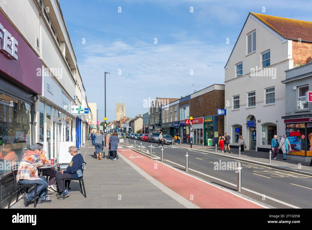 High Street, Keynsham, Somerset, England, United Kingdom Stock Photo ...