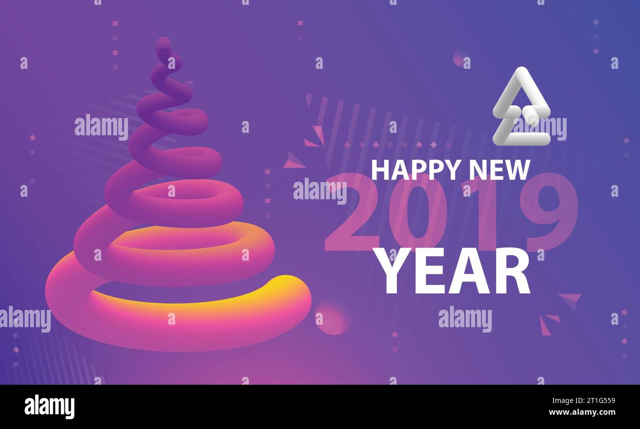 Happy New year party poster. Abstract wave gradients background. Vector ...