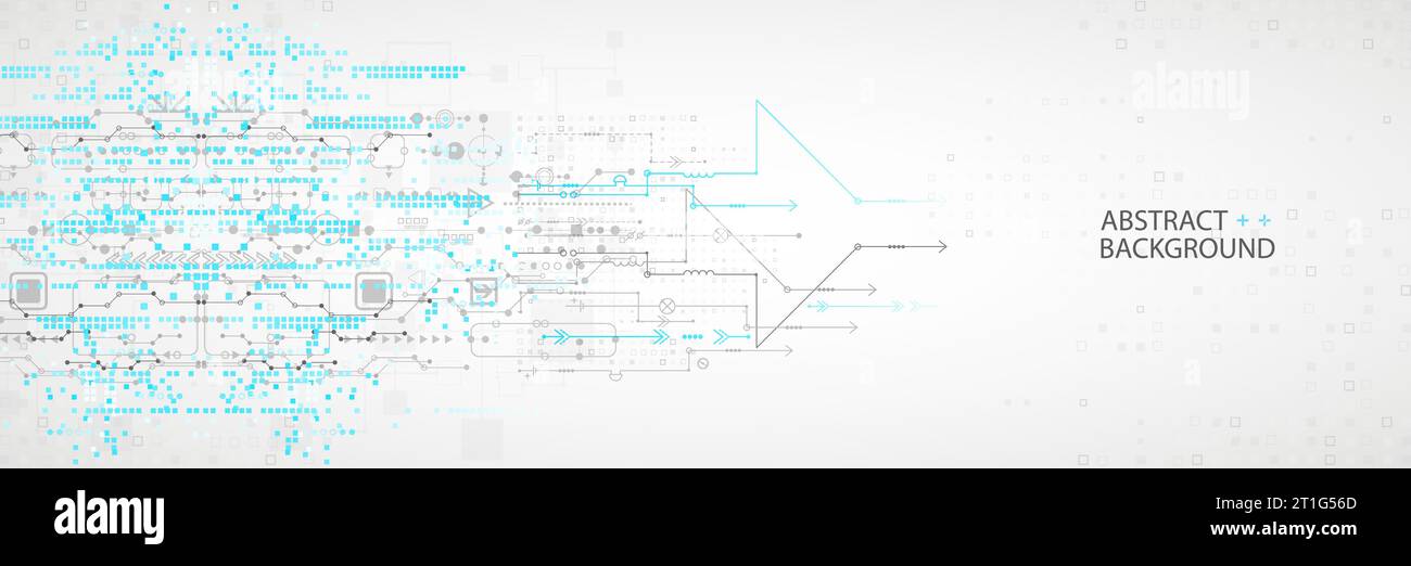 Abstract technological background with various elements. Structure ...