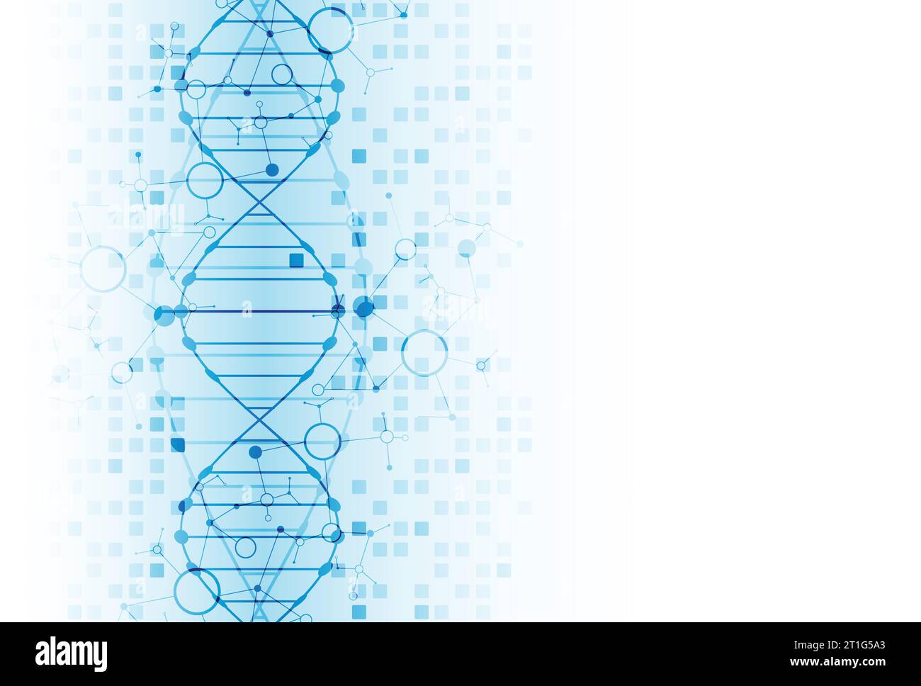 Science template, wallpaper or banner with a DNA molecules. Vector ...