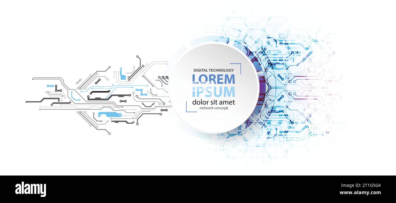 Vector illustration, Hi-tech digital technology and engineering theme Stock Vector Image & Art ...