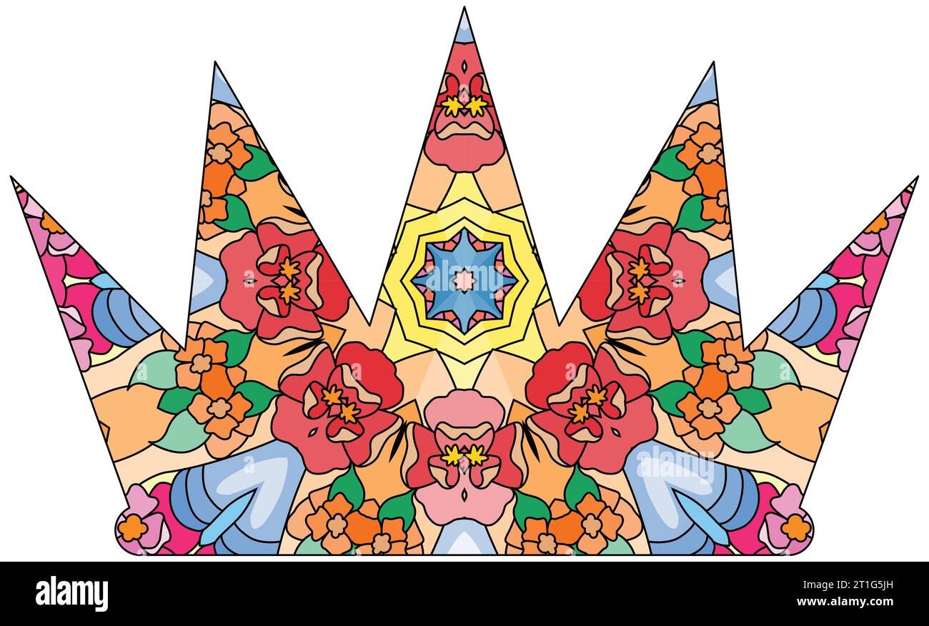 Crown zentangle styled for t-shirt design, tattoo and other decorations ...