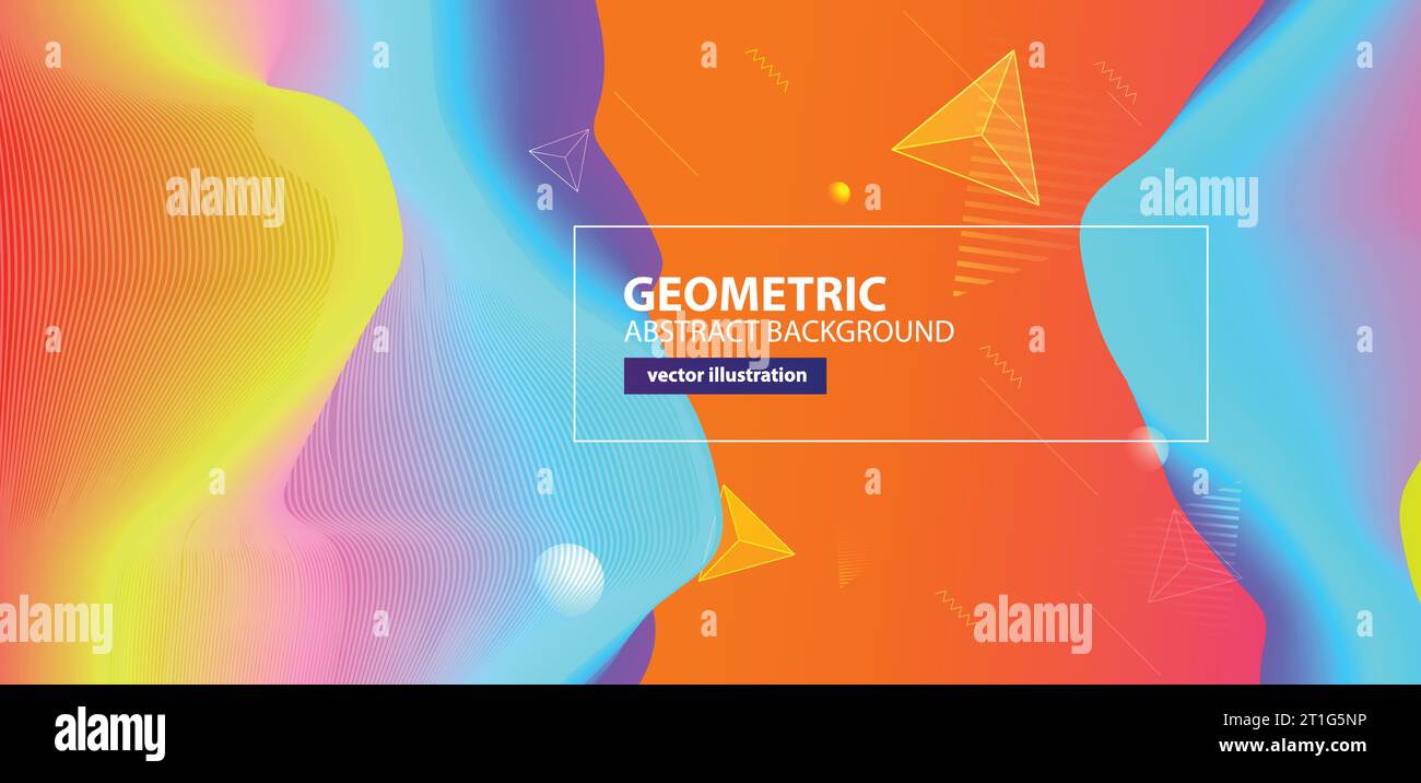 Abstract colorful geometric wave background. Vector illustration Stock ...