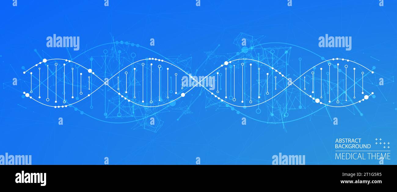 Science template, wallpaper or banner with a DNA molecules. Vector ...