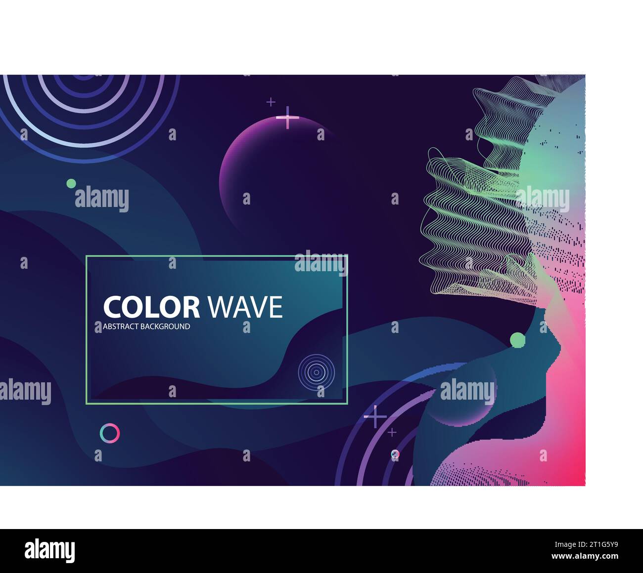 Colorful geometric background design. Wave composition. Vector Stock ...