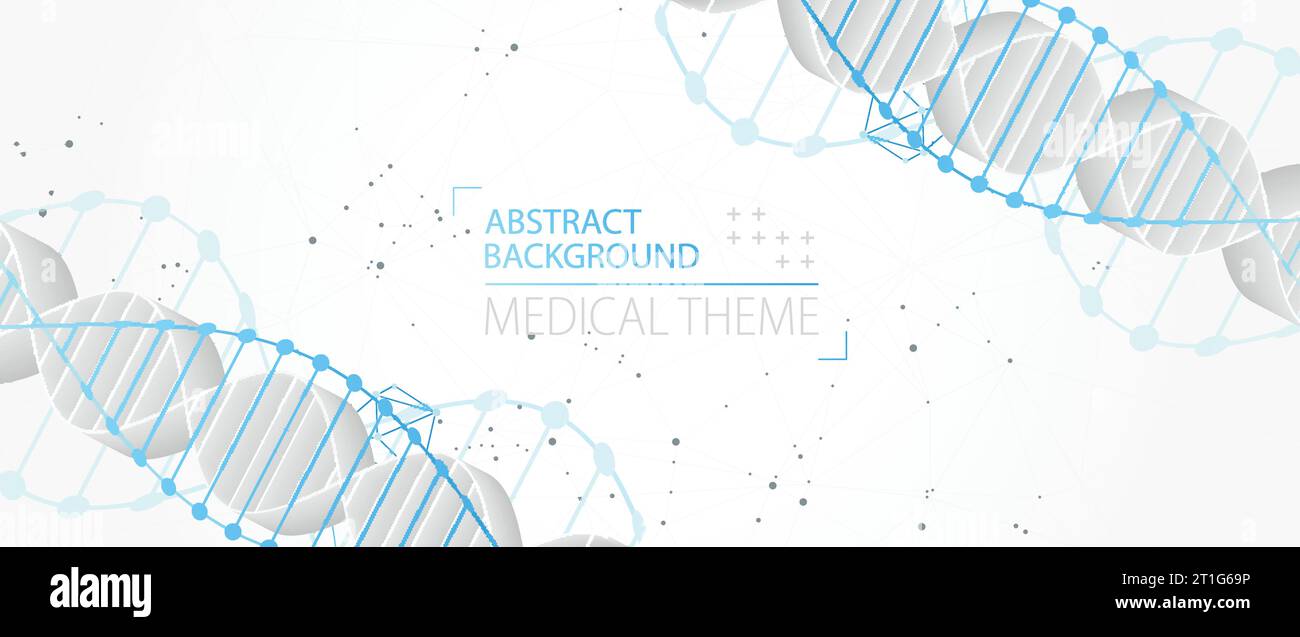 Science template, abstract background with a 3D DNA molecules. Vector ...