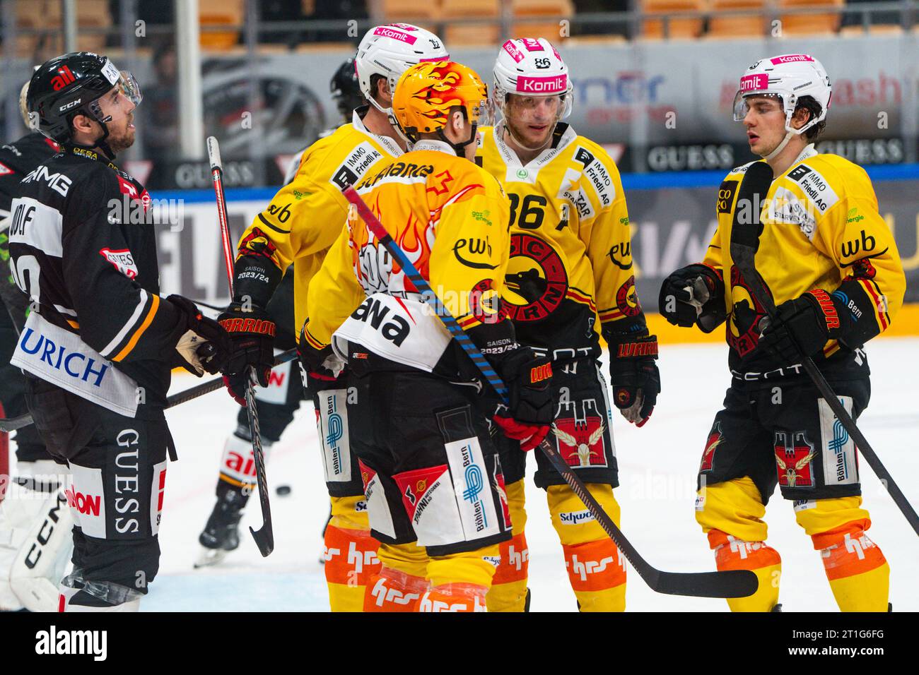 Porza, Cornèr Arena, NL: HC Lugano - SC, USA. 13th Oct, 2023. Bern, #86 ...