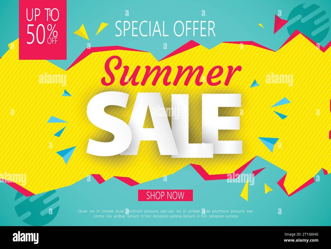 Summer Sale banner design for your business. Vector illustration Stock ...