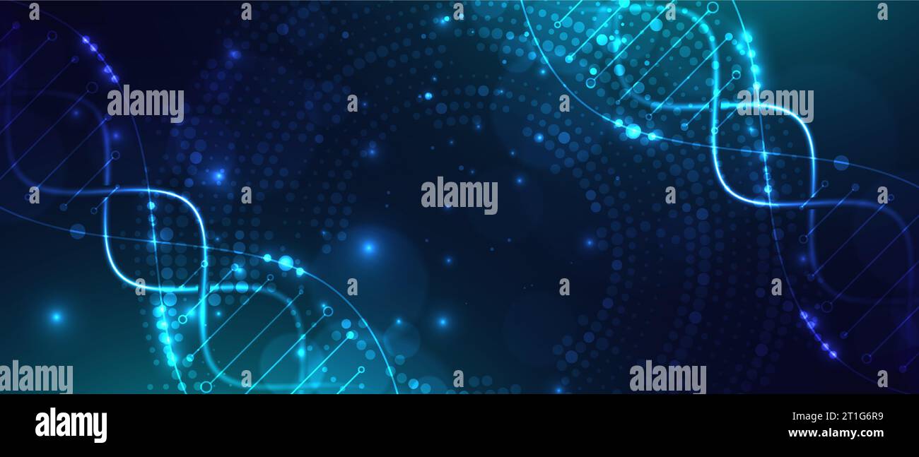 Science template, wallpaper or banner with a DNA molecules. Vector ...