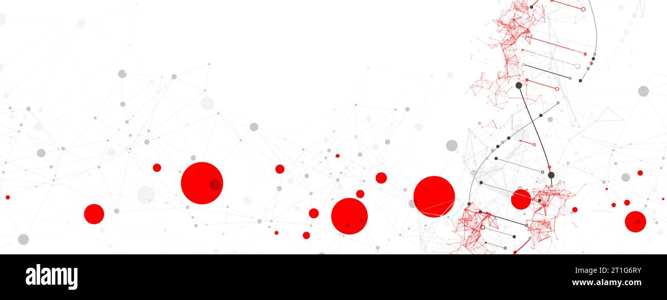 Science template, abstract background with a 3D DNA molecules. Vector ...