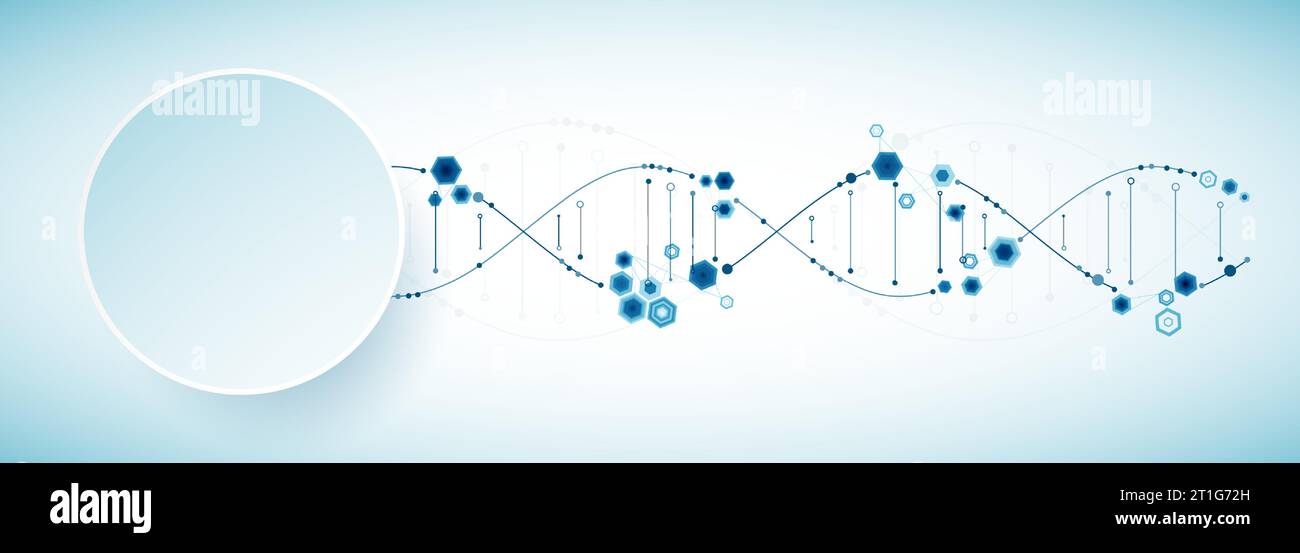 Science template, abstract background with a 3D DNA molecules. Vector ...
