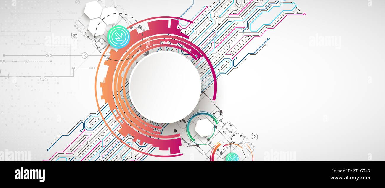 Vector illustration, Hi-tech digital technology and engineering theme Stock Vector Image & Art ...